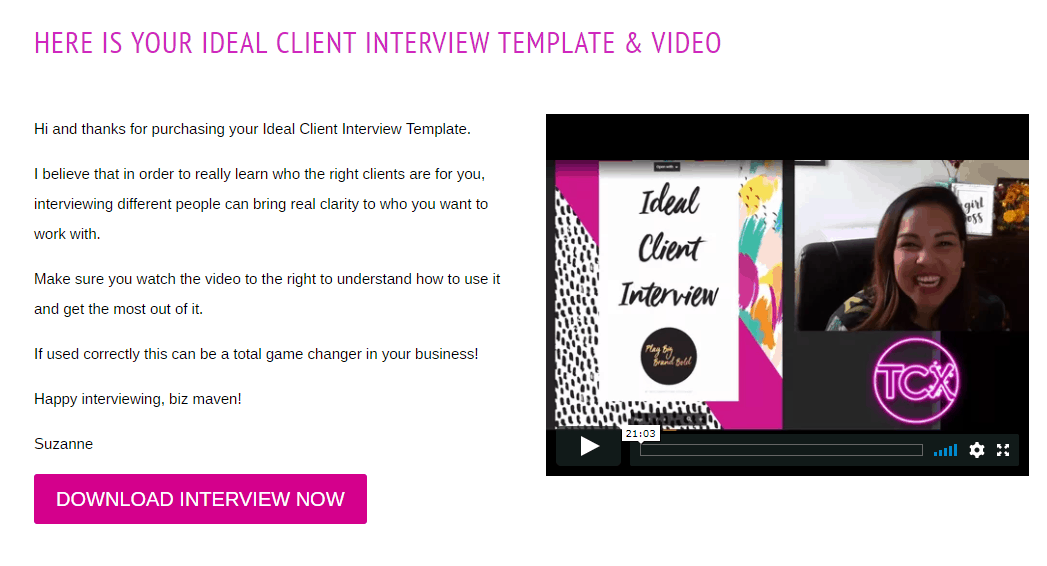 Ideal Client Interview Template - Personal Branding & Business Coach ...